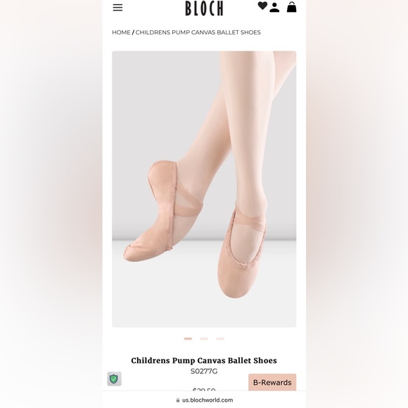 Bloch | Shoes | Childrens Pump Canvas Ballet Shoess277g Bloch Pink ...